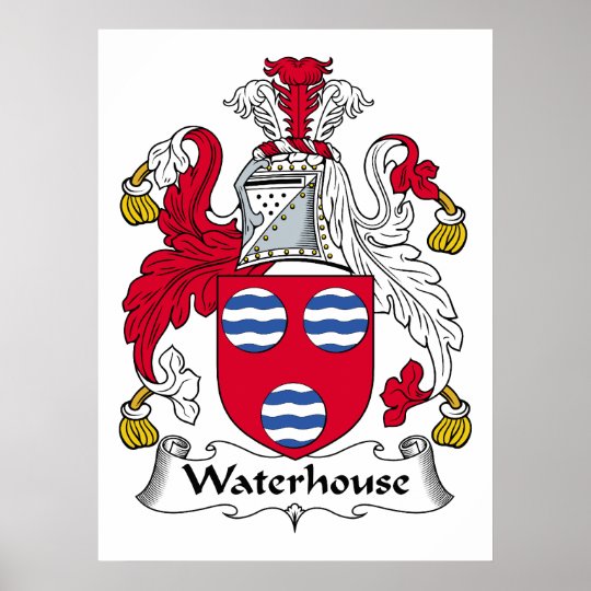Waterhouse Family Crest Poster | Zazzle.co.uk