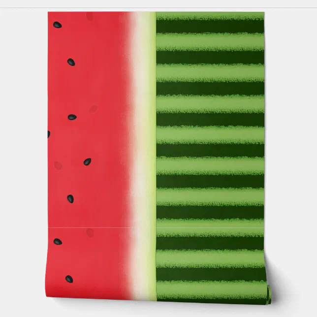 Watermelon Rind (transition - horizontal border) Wallpaper | Zazzle