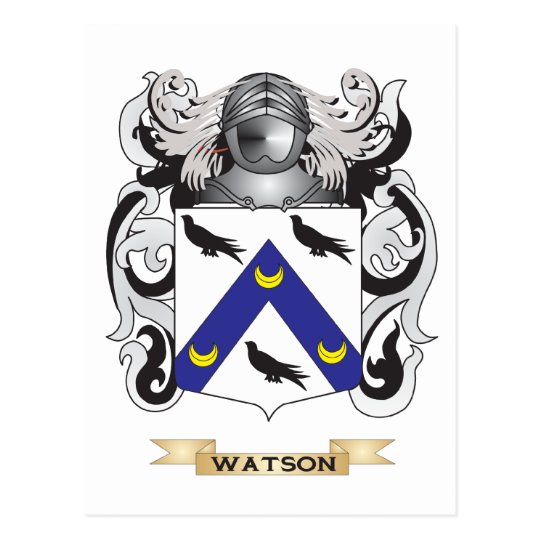 Watson Family Crest (Coat of Arms) Postcard | Zazzle.co.uk