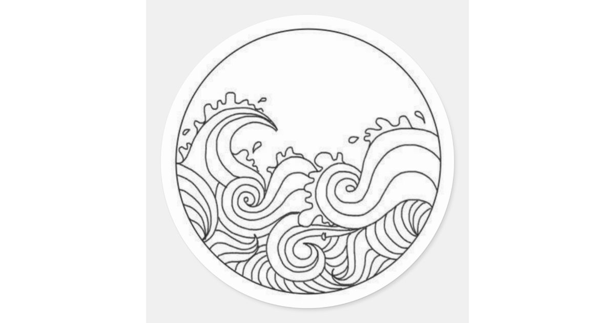 Wave sticker | Zazzle