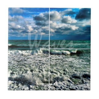 Blue Wave Ceramic Tiles | Zazzle.co.uk