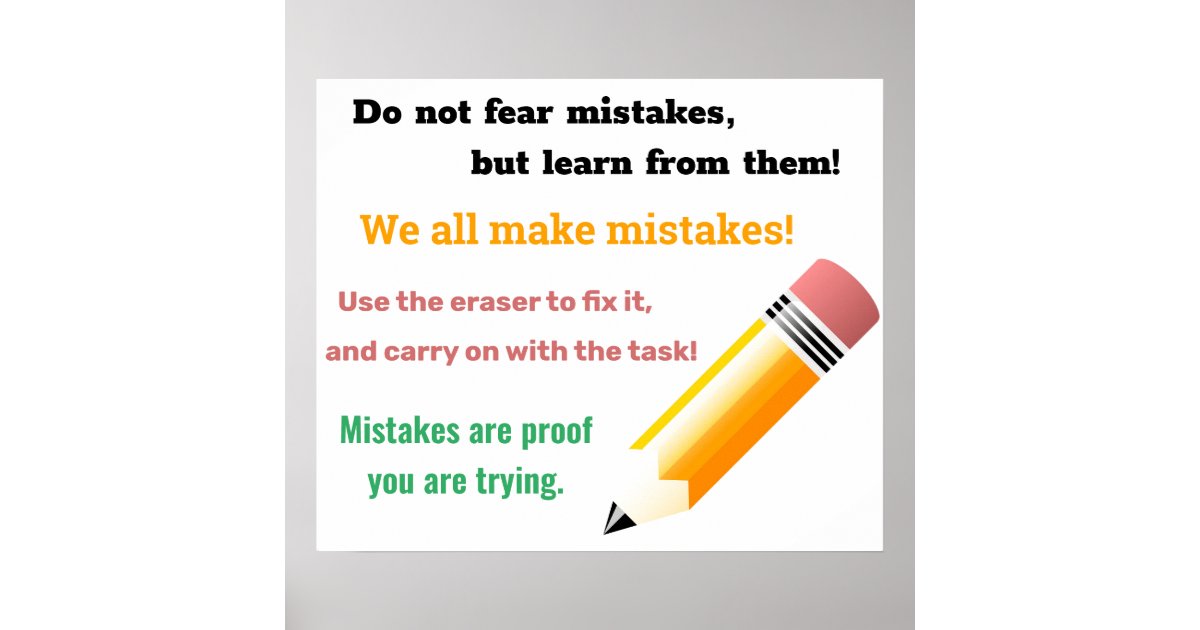 We All Make Mistakes Poster | Zazzle