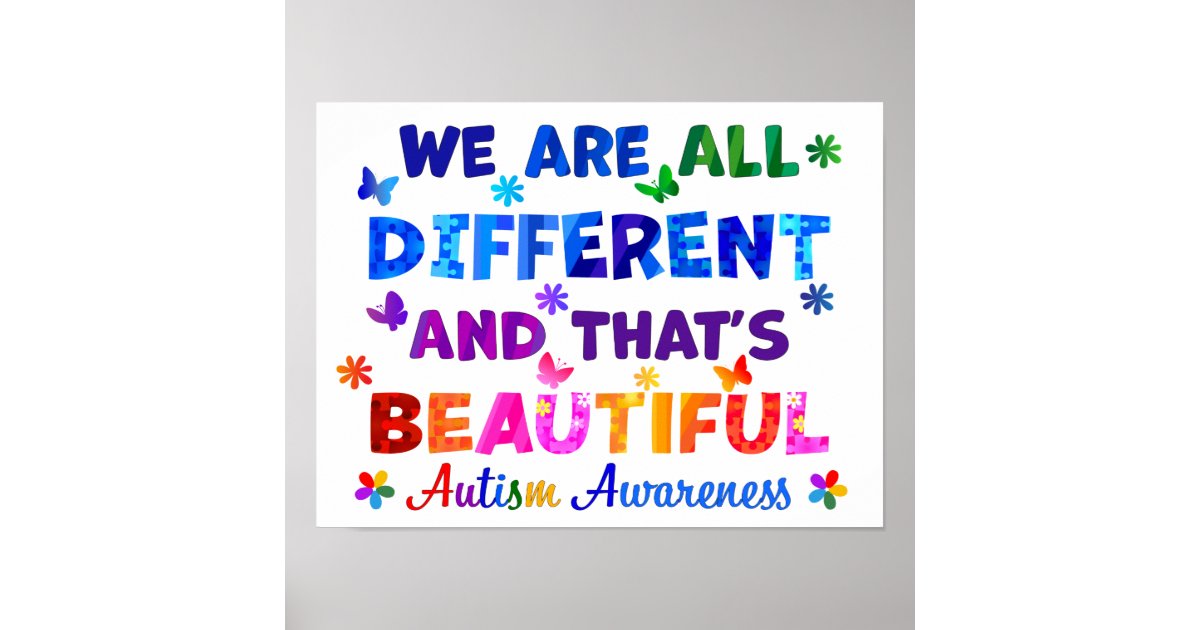 We Are All DIFFERENT Poster | Zazzle