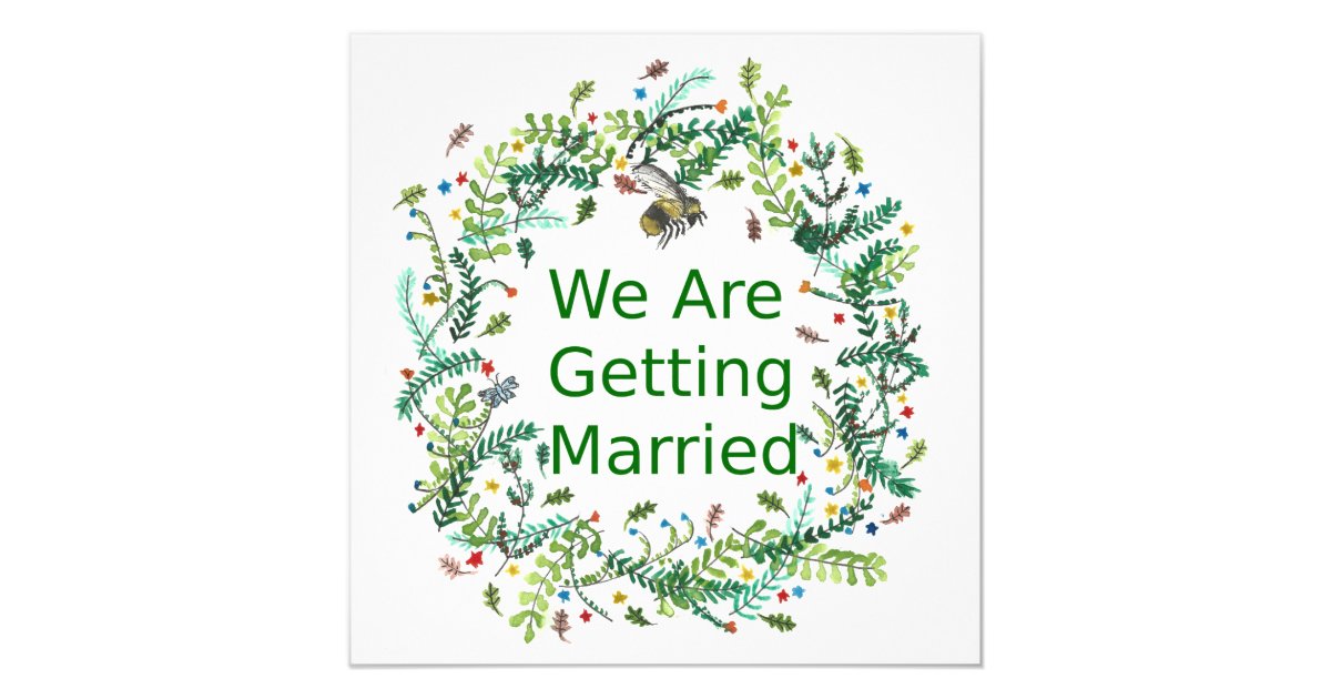 We are getting married invitation | Zazzle.co.uk