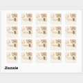 We Can Bearly Wait Baby Shower Square Sticker | Zazzle