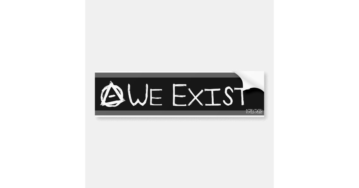 "We Exist" Therian Bumpersticker Bumper Sticker | Zazzle