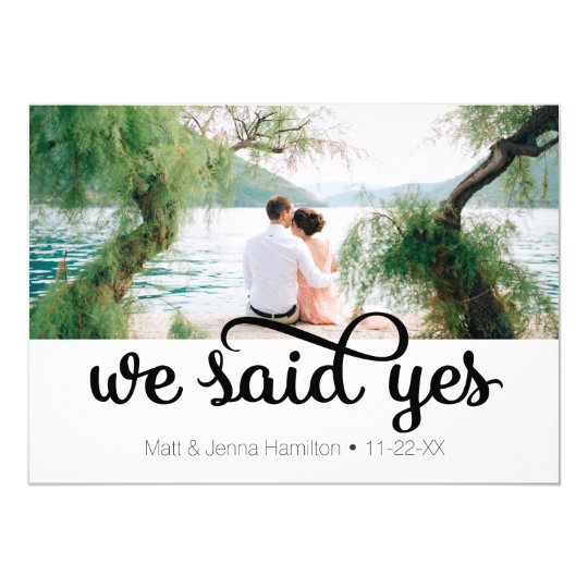 We Said Yes Photo Wedding Announcement | Zazzle.co.uk