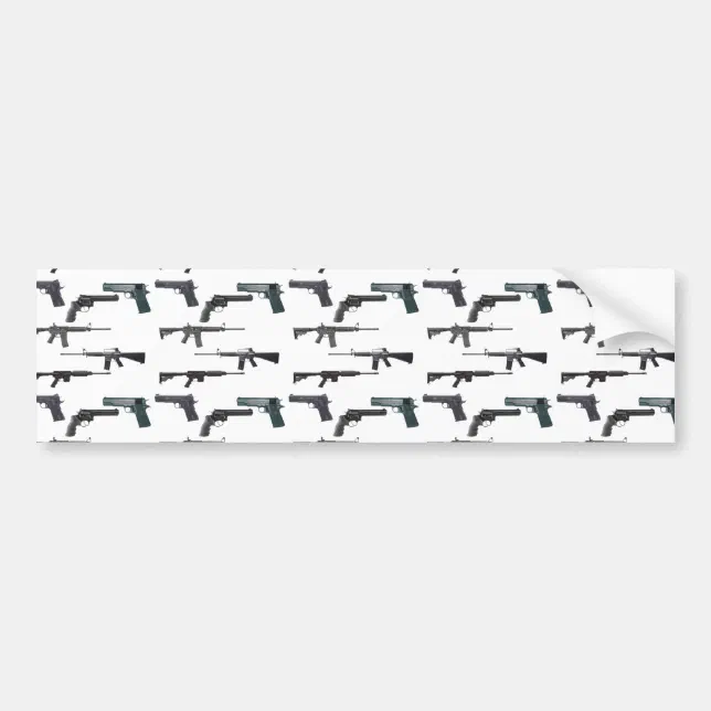 Weapons Collage Bumper Sticker | Zazzle