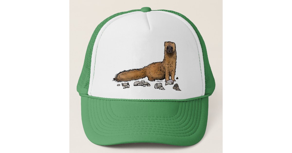 Weasel on a hat! trucker hat | Zazzle