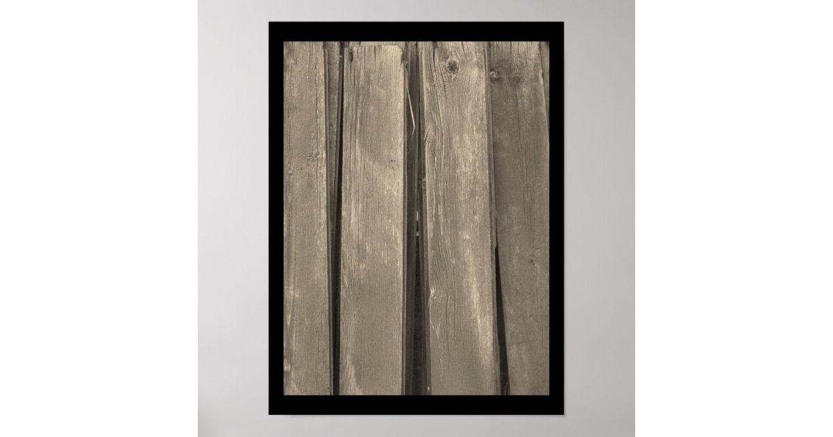 Weathered Barn Wood Poster | Zazzle