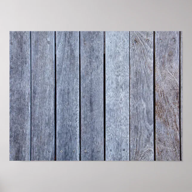 Weathered Wood Grain Plank Background Template Poster | Zazzle