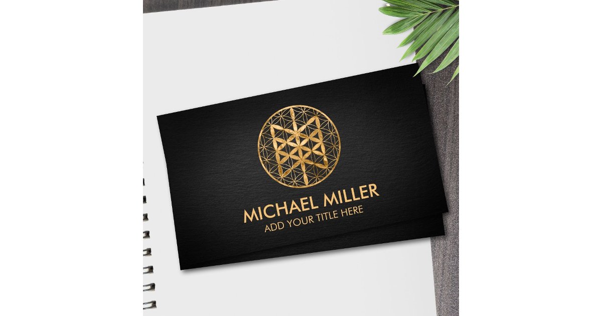 Web of Wyrd in flower of life Business Card | Zazzle