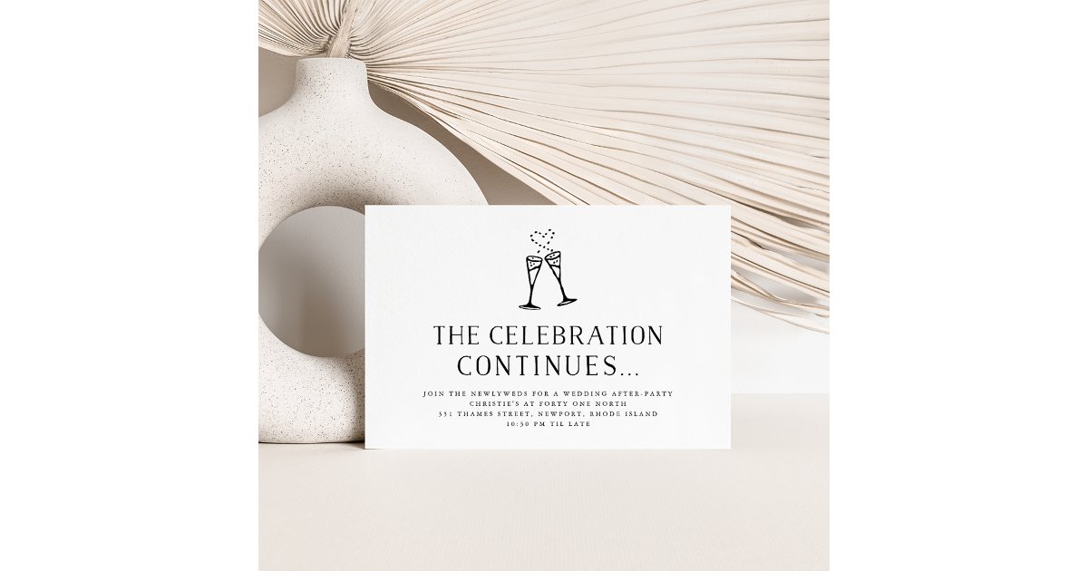 Wedding After Party Invitation Insert Card | Zazzle