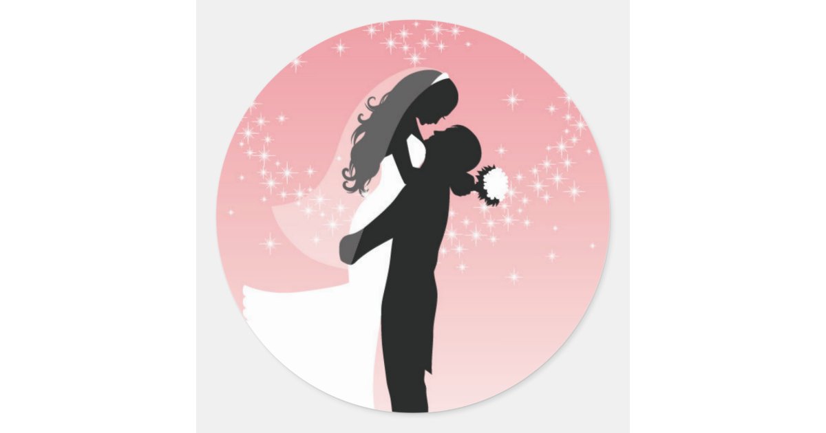 Wedding Bride & Groom Stickers | Zazzle