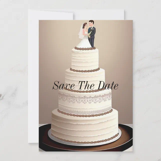Wedding Cake Invitation | Zazzle