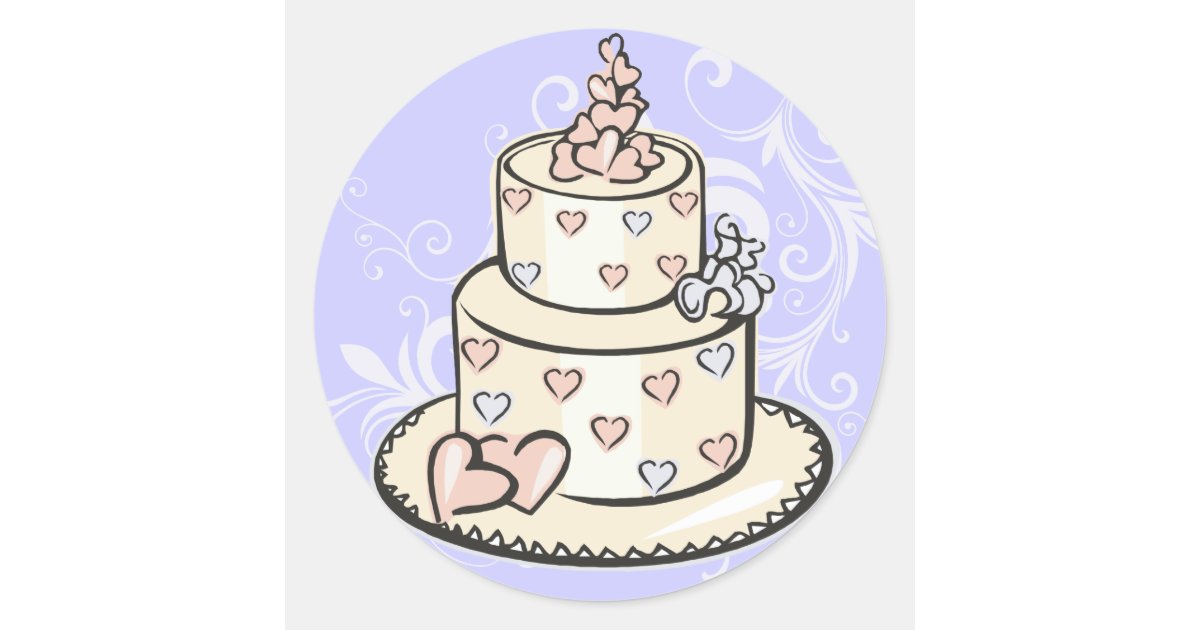 Wedding Cake Stickers | Zazzle