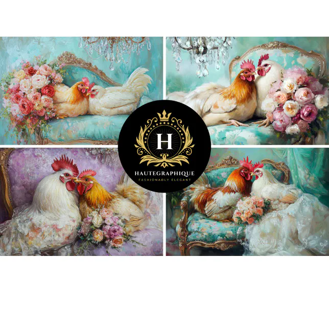 Wedding Chicken Collage Decoupage Tissue Paper | Zazzle