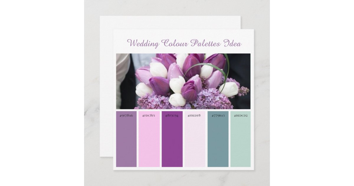 Wedding Color Palettes Idea Card | Zazzle