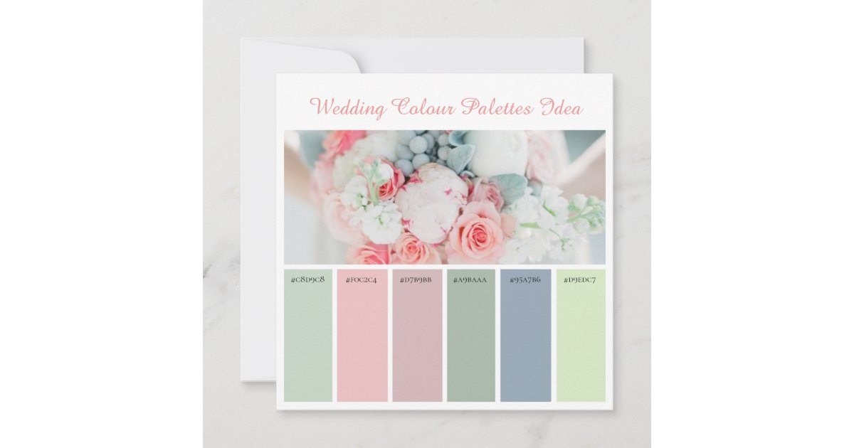 Wedding Color Palettes Idea Invitation | Zazzle