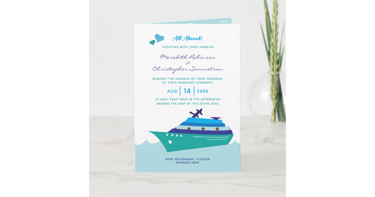 Wedding Cruise Invitation | Zazzle