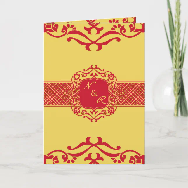 Wedding Folded Card Invitation | Zazzle