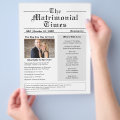 Wedding Program Novelty Newspaper Style Flyer | Zazzle