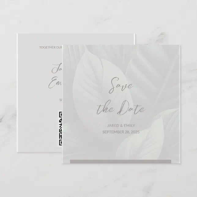 Wedding QR Code Save the Date Invitation | Zazzle