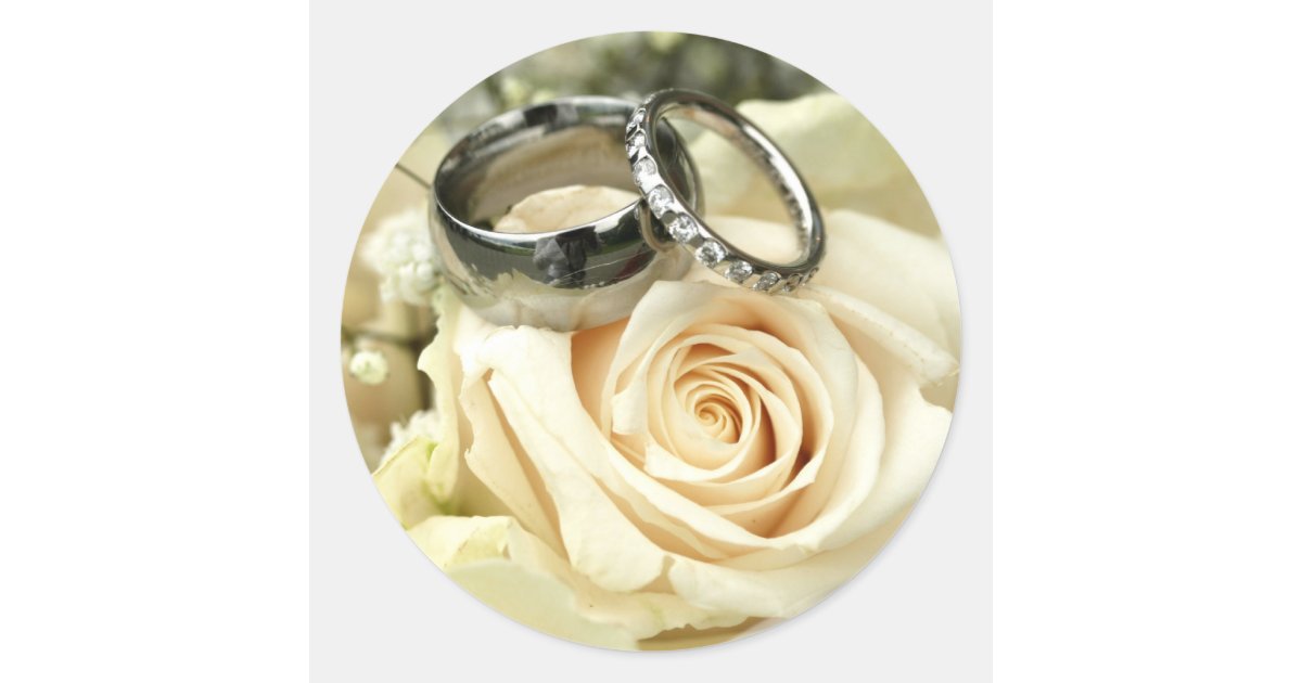 Wedding Ring Stickers | Zazzle