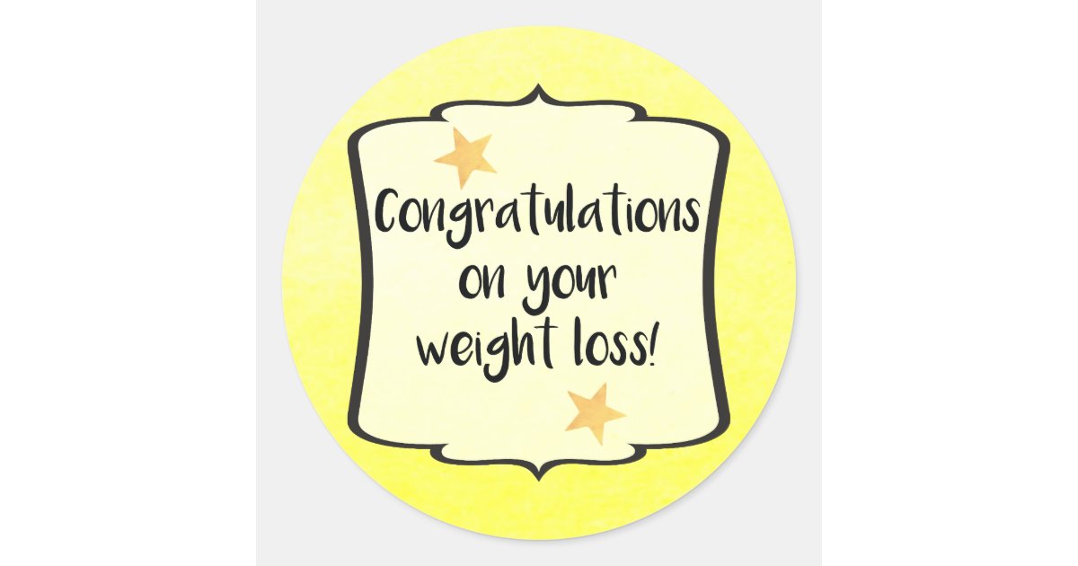 Weight Loss Diet Fitness Planner Congratulations Classic Round Sticker ...