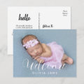 Welcome | Baby Birth Announcement Postcard | Zazzle