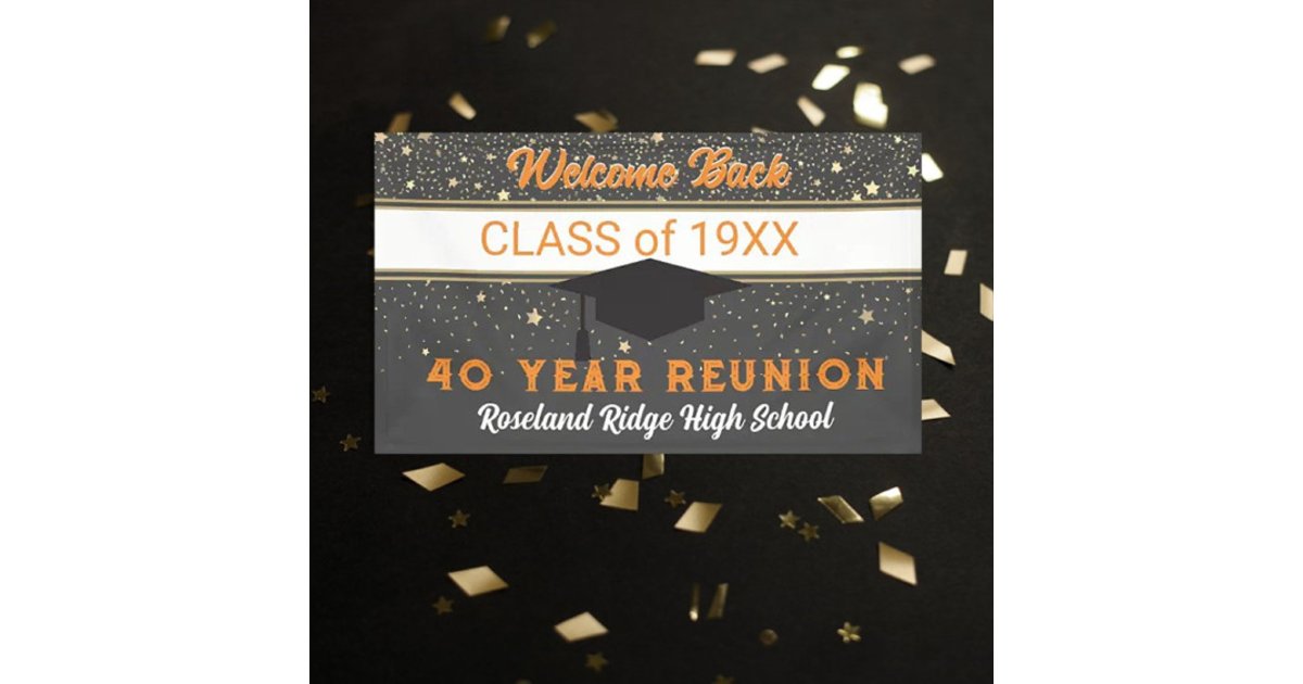 Welcome Back 40 yr Class Reunion Banner | Zazzle