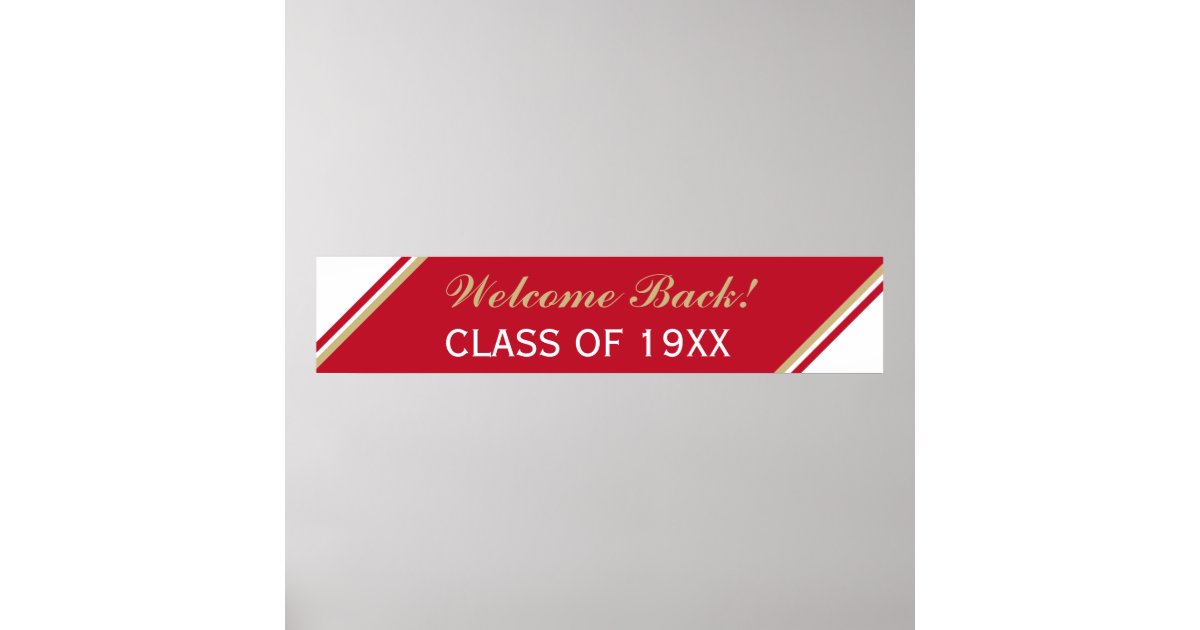 Welcome back! Class reunion Large Poster | Zazzle