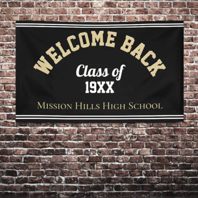 Welcome Back! Custom Class reunion banner | Zazzle