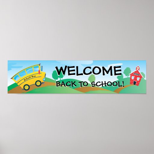 Welcome Back to School Banner Poster | Zazzle