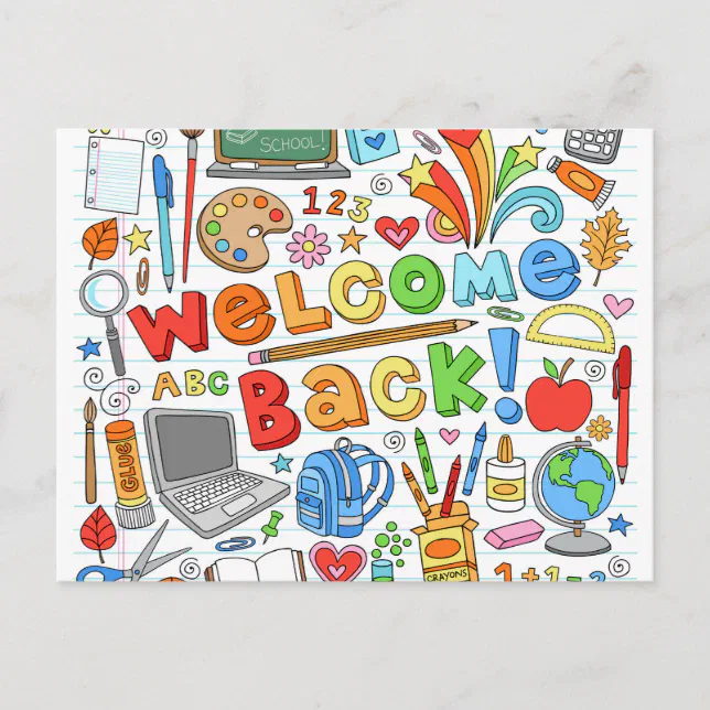 Welcome Back To School Postcard | Zazzle