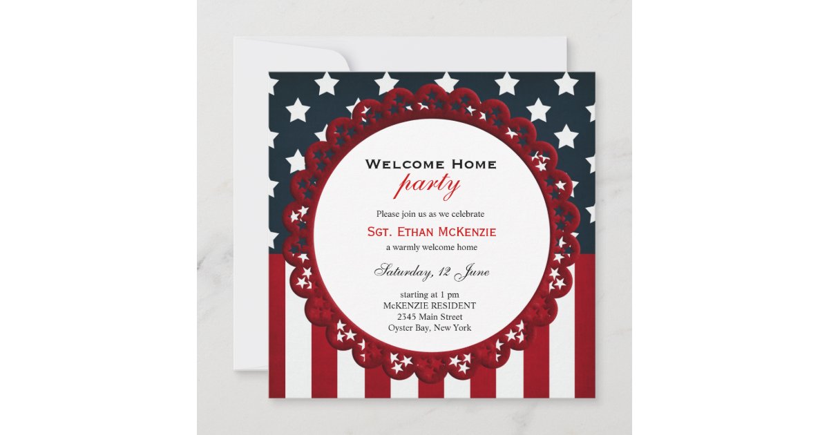 Welcome Home Military Party Invitation | Zazzle