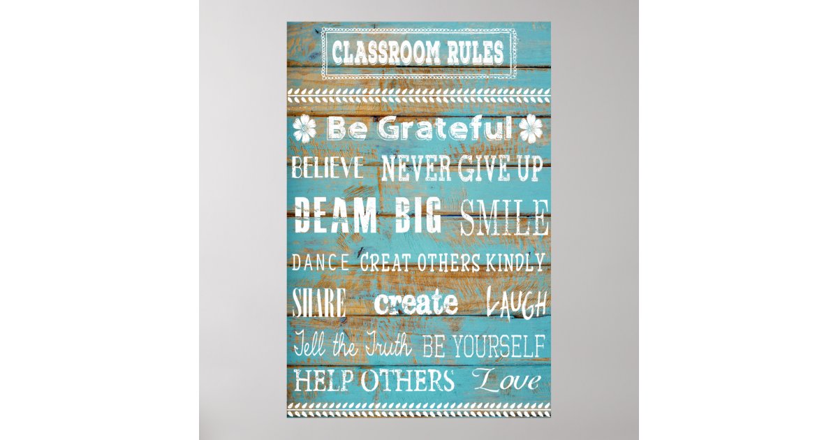 Welcome Poster and Class Rules Poster | Zazzle