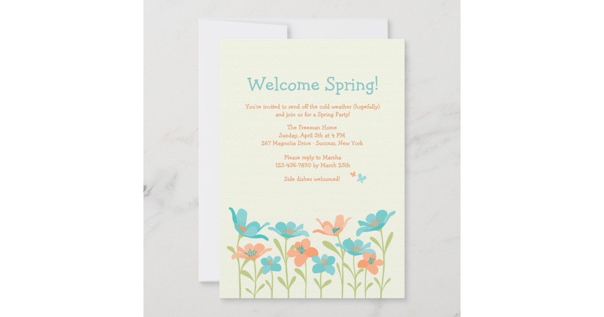 Welcome Spring Invitation | Zazzle