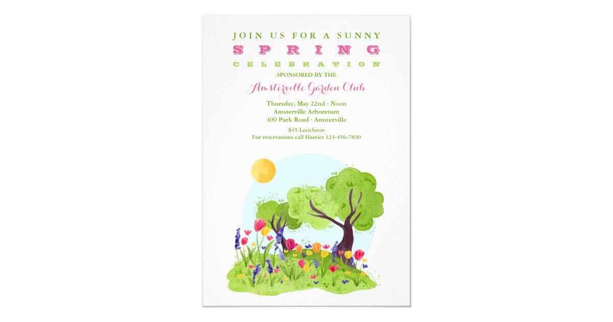 Welcome Spring Luncheon Invitation | Zazzle.co.uk