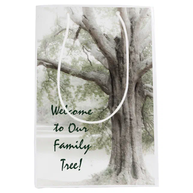 Welcome to Our Family Tree Medium Gift Bag | Zazzle