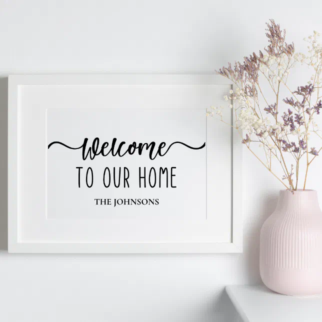 Welcome To Our Home Personalised Family Poster | Zazzle