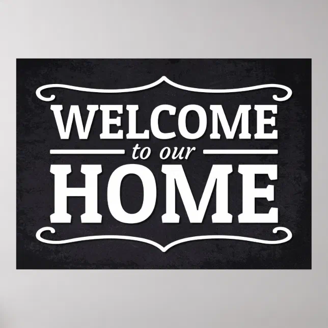 Welcome To Our Home Poster | Zazzle