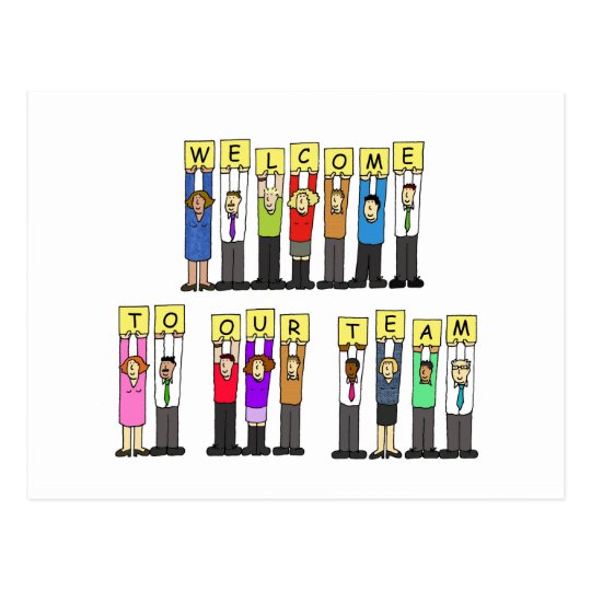 Welcome to Our Team Postcard | Zazzle.co.uk