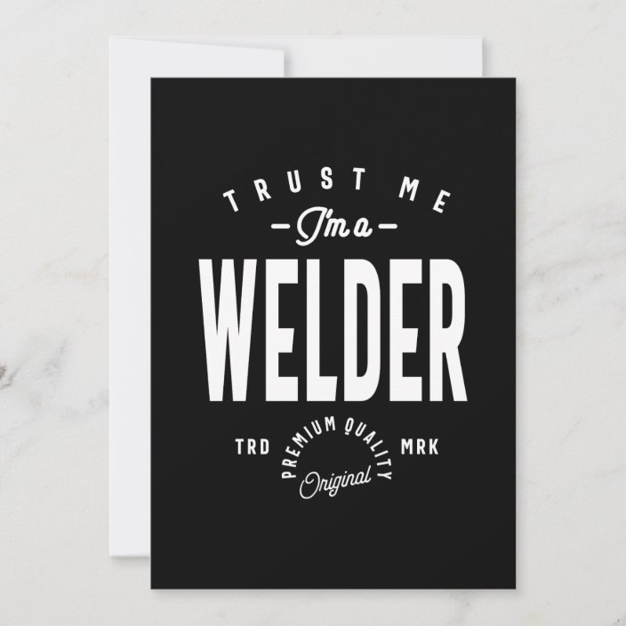 Welder Job Title Gift Thank You Card | Zazzle.co.uk