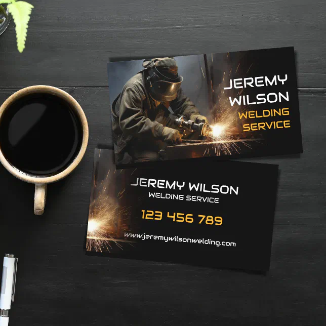 Welder Metal Welding Service Fabrication Steelwork Business Card | Zazzle