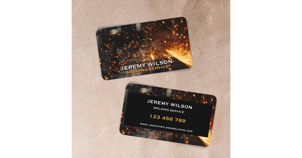 Welder Metal Welding Service Fabrication Steelwork Business Card | Zazzle