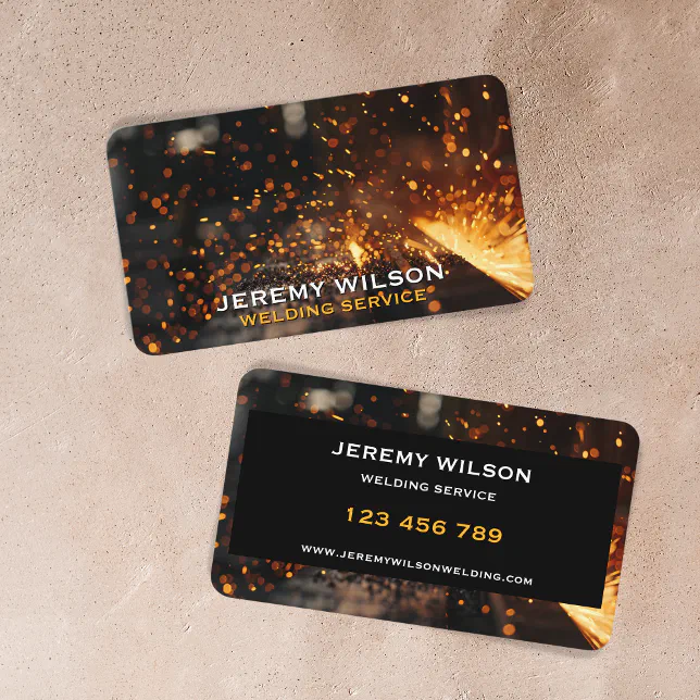 Welder Metal Welding Service Fabrication Steelwork Business Card | Zazzle