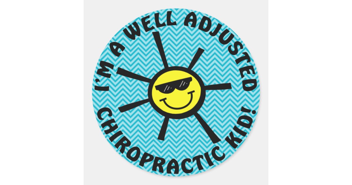 Well Adjusted Chiropractic Kid Stickers | Zazzle