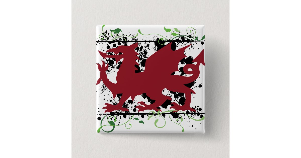 Welsh Dragon Buttons | Zazzle