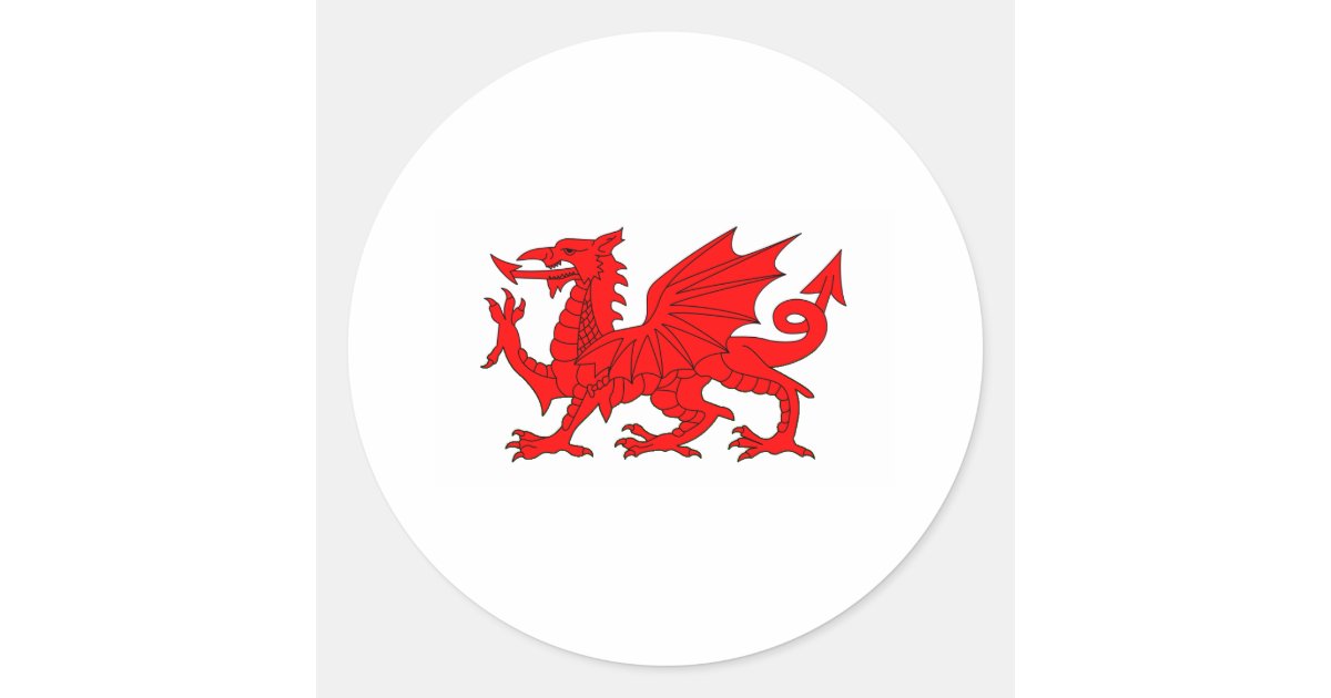 Welsh Dragon Classic Round Sticker | Zazzle